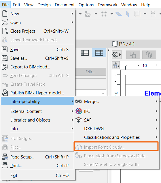 Import Point Cloud is Grayed out – Support site