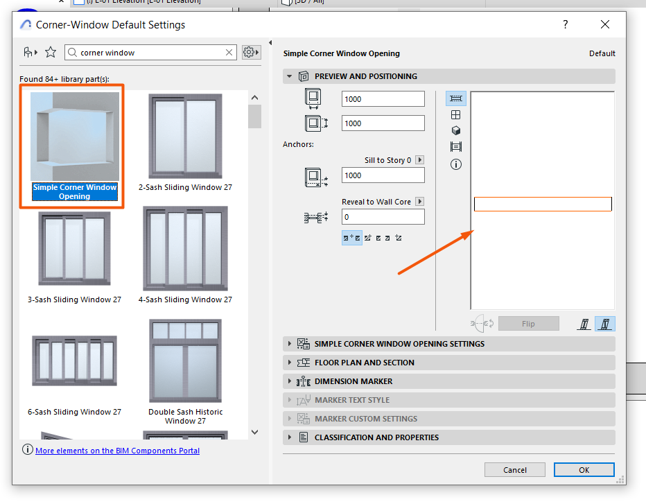 Archicad library contains no Corner Windows – Support site