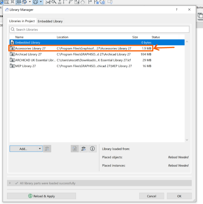 Archicad Accessories Library is missing – Support site