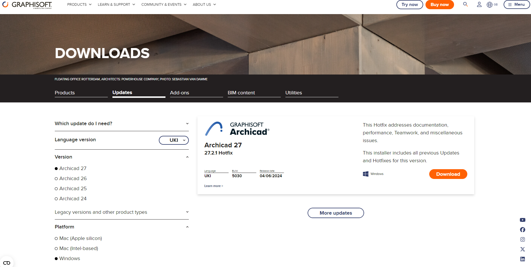 How do I update my Archicad – Support site