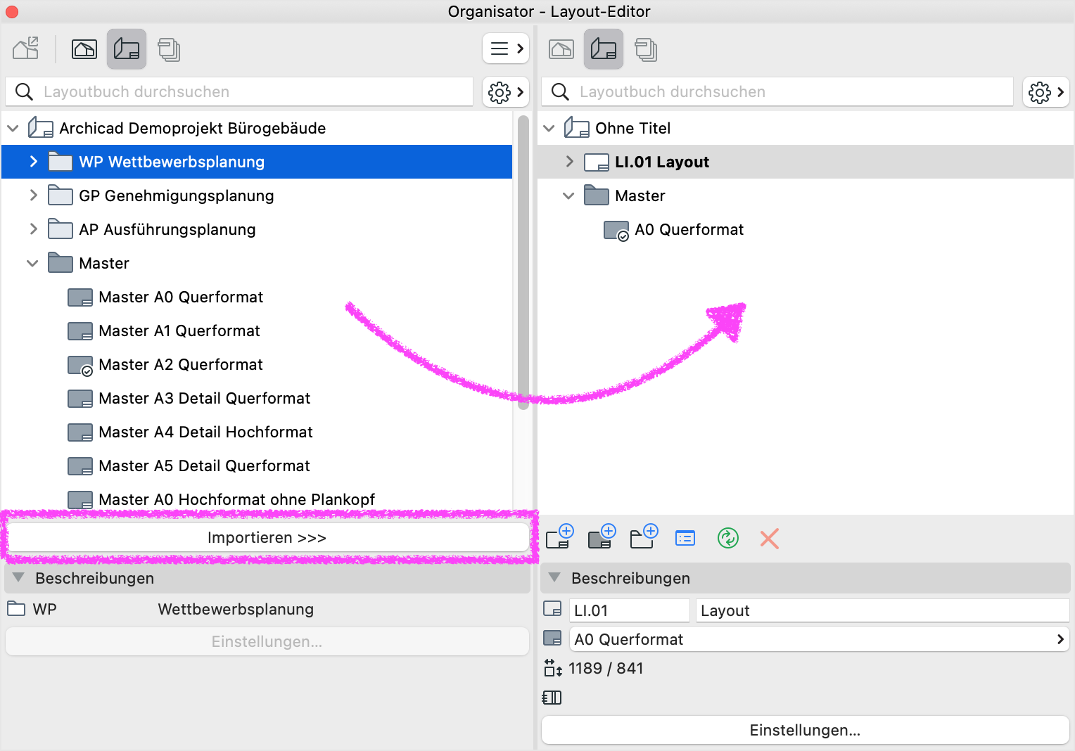 Layouts/Masterlayouts lassen sich nicht von einer Datei in eine andere ...