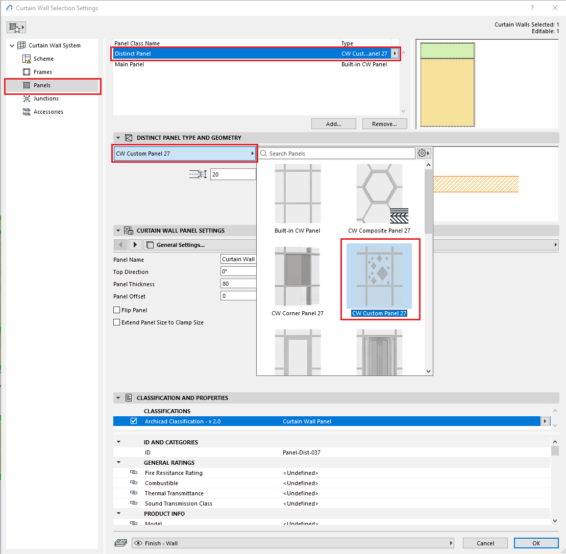 How to create custom curtain wall panels? – Support site