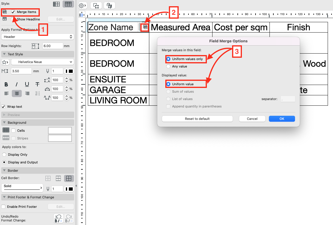 How to merge similar items in the Schedule – Support site