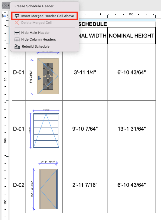 How to insert a merged header cell? – Support site