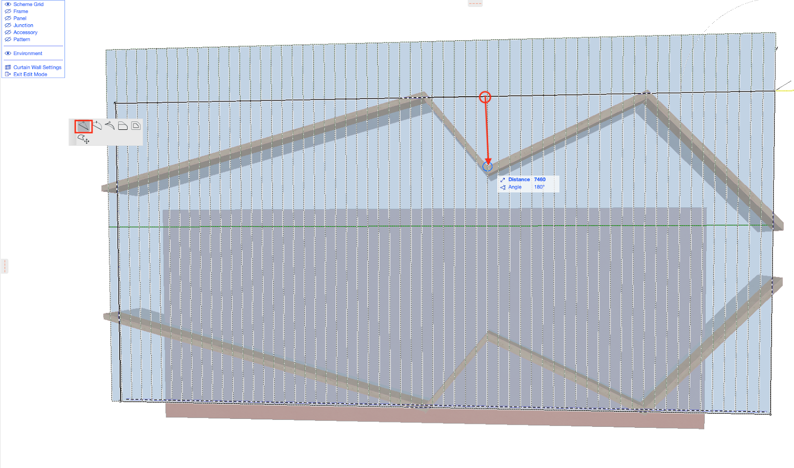 How can I create a custom shaped Curtain Wall? – Support site