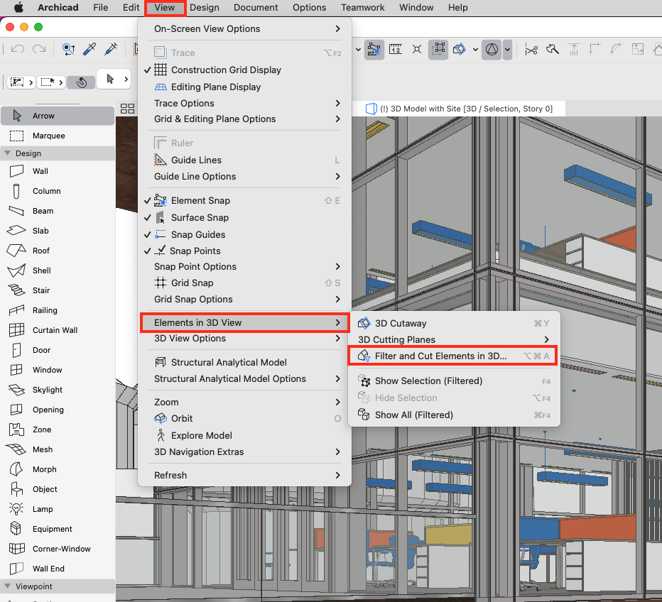 How can I save a 3D View showing only one story? – Support site