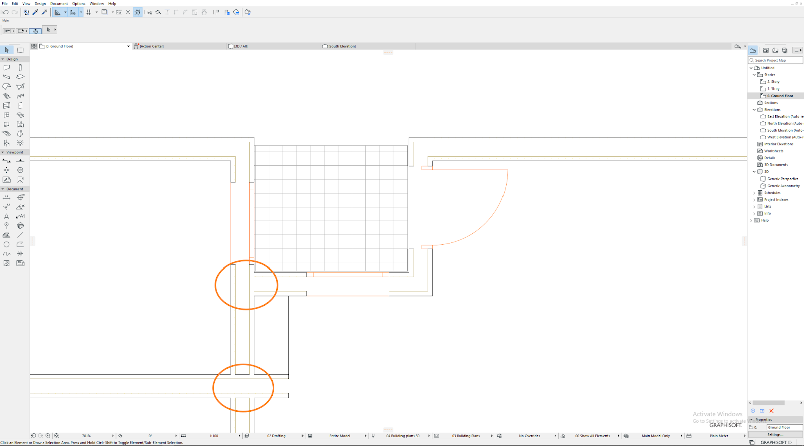 Walls do not intersect on plan? – Support site