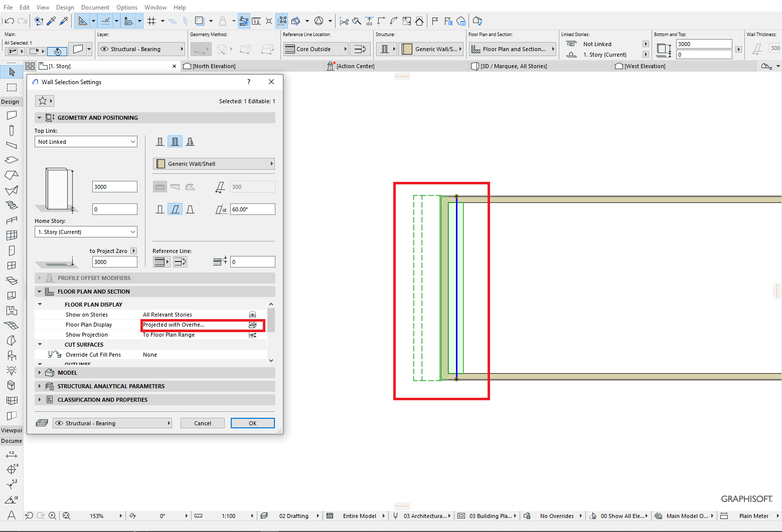 How to properly represent a slanted wall on plan? – Support site
