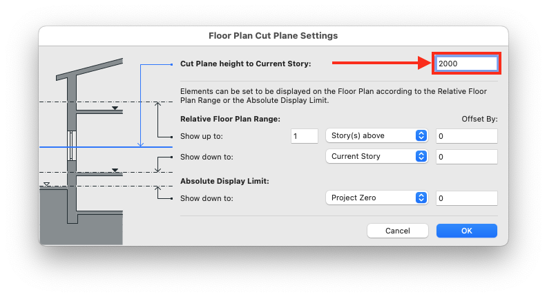 How can I show a window on plan that sits higher than the cut plane ...