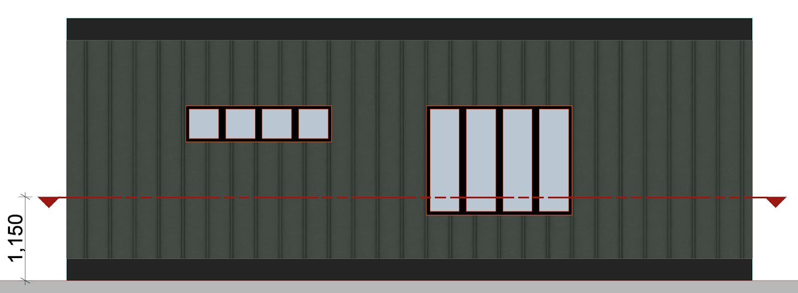 How can I show a window on plan that sits higher than the cut plane ...