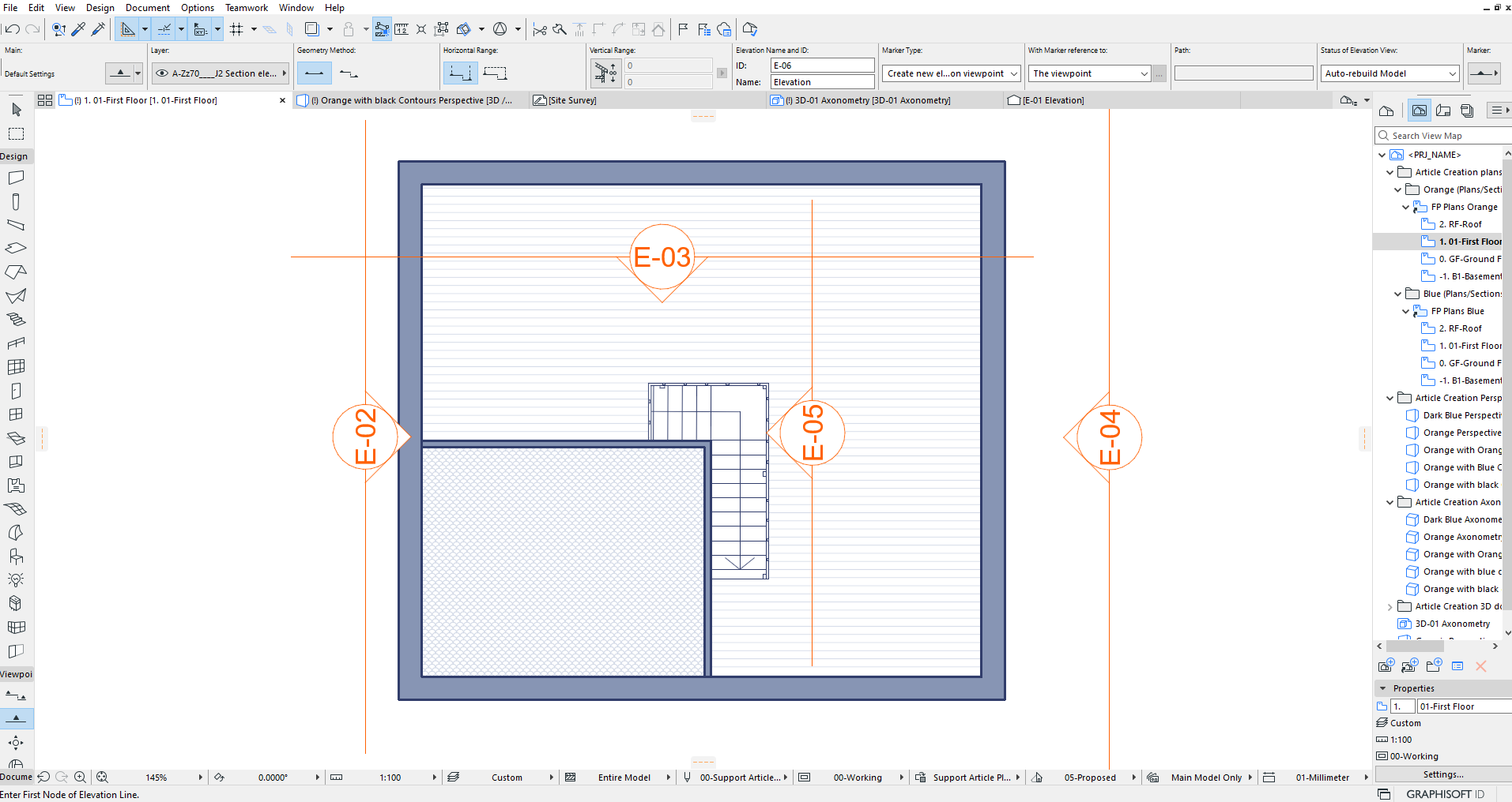 Cluttered Plans Due to Elevation Lines in Archicad – Support site
