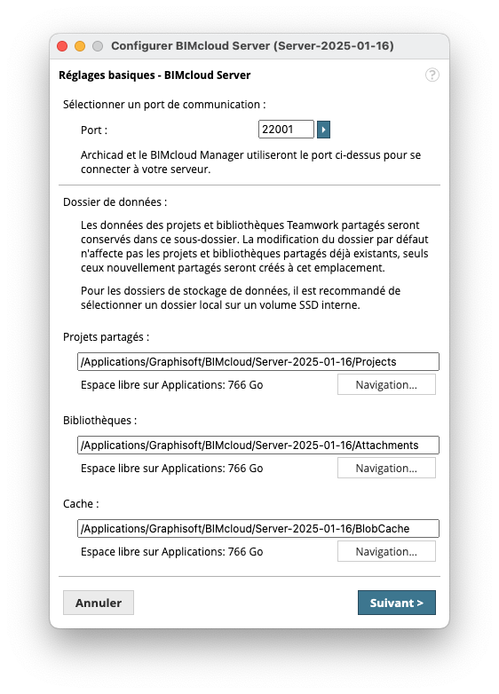 Installer BIMcloud Basic – Site de Support