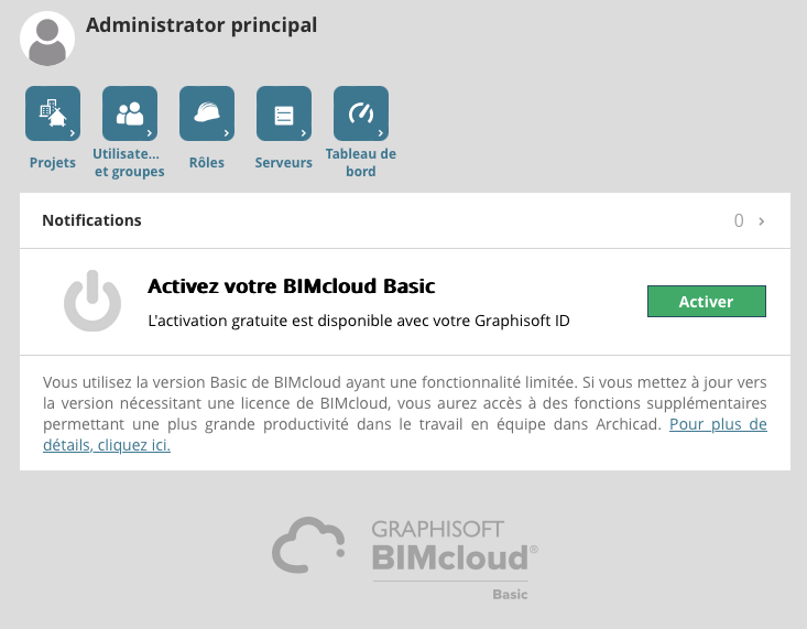 Installer BIMcloud Basic – Site de Support