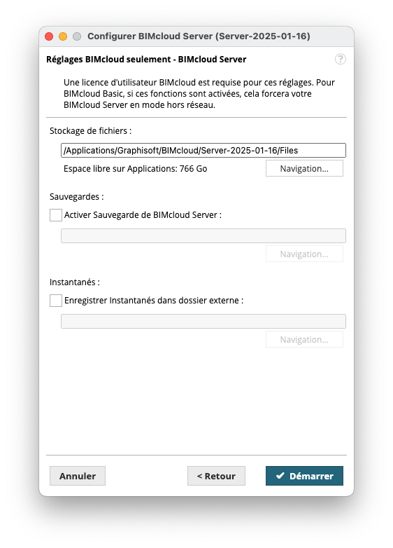 Installer BIMcloud Basic – Site de Support