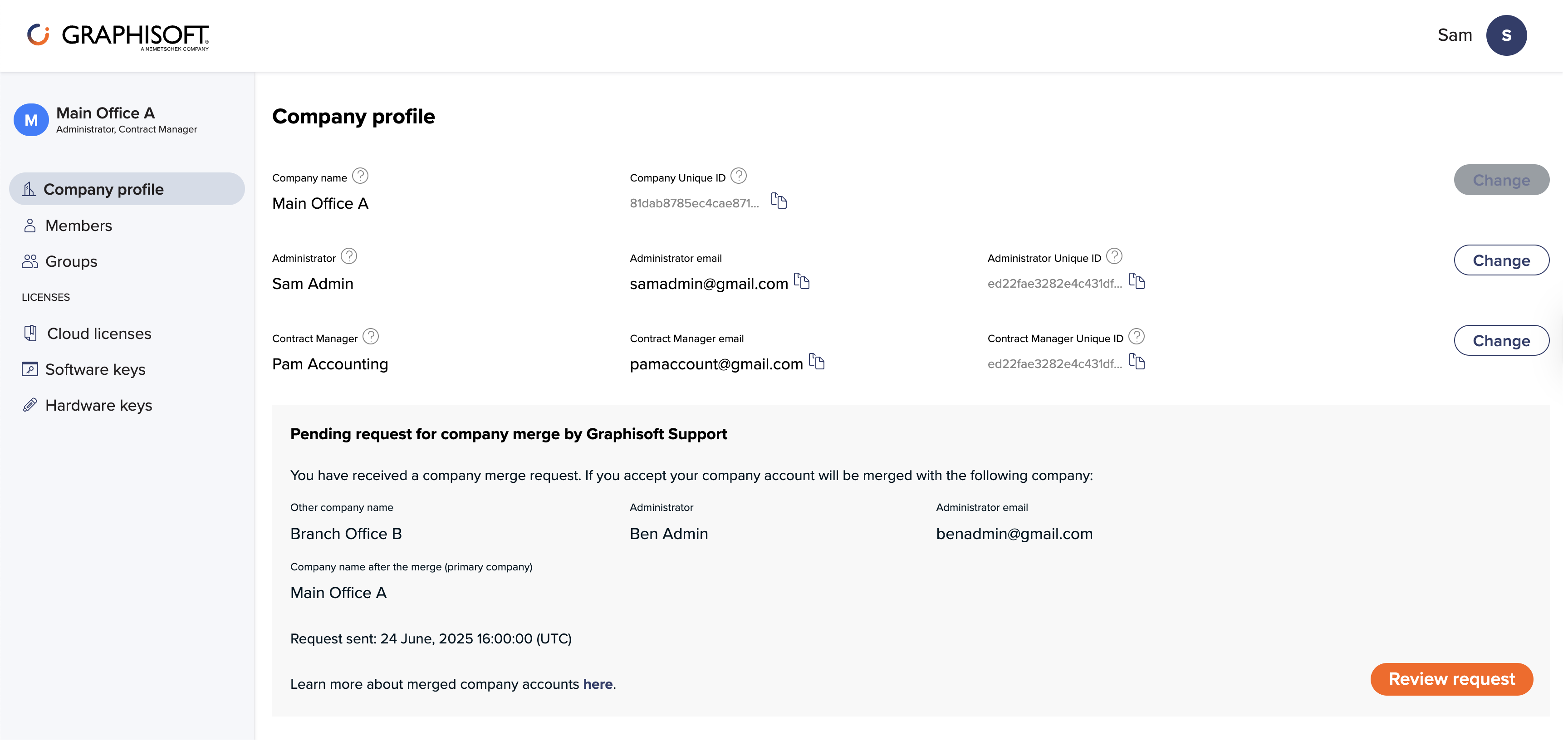 Graphisoft ID Company Merge – Support site