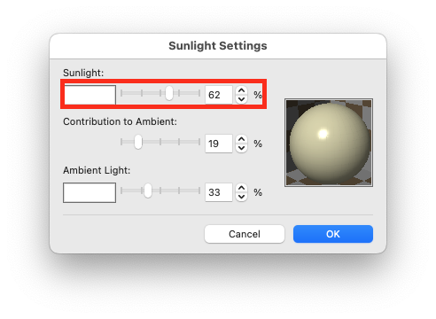 How do I adjust lighting brightness in the 3D window? – Support site