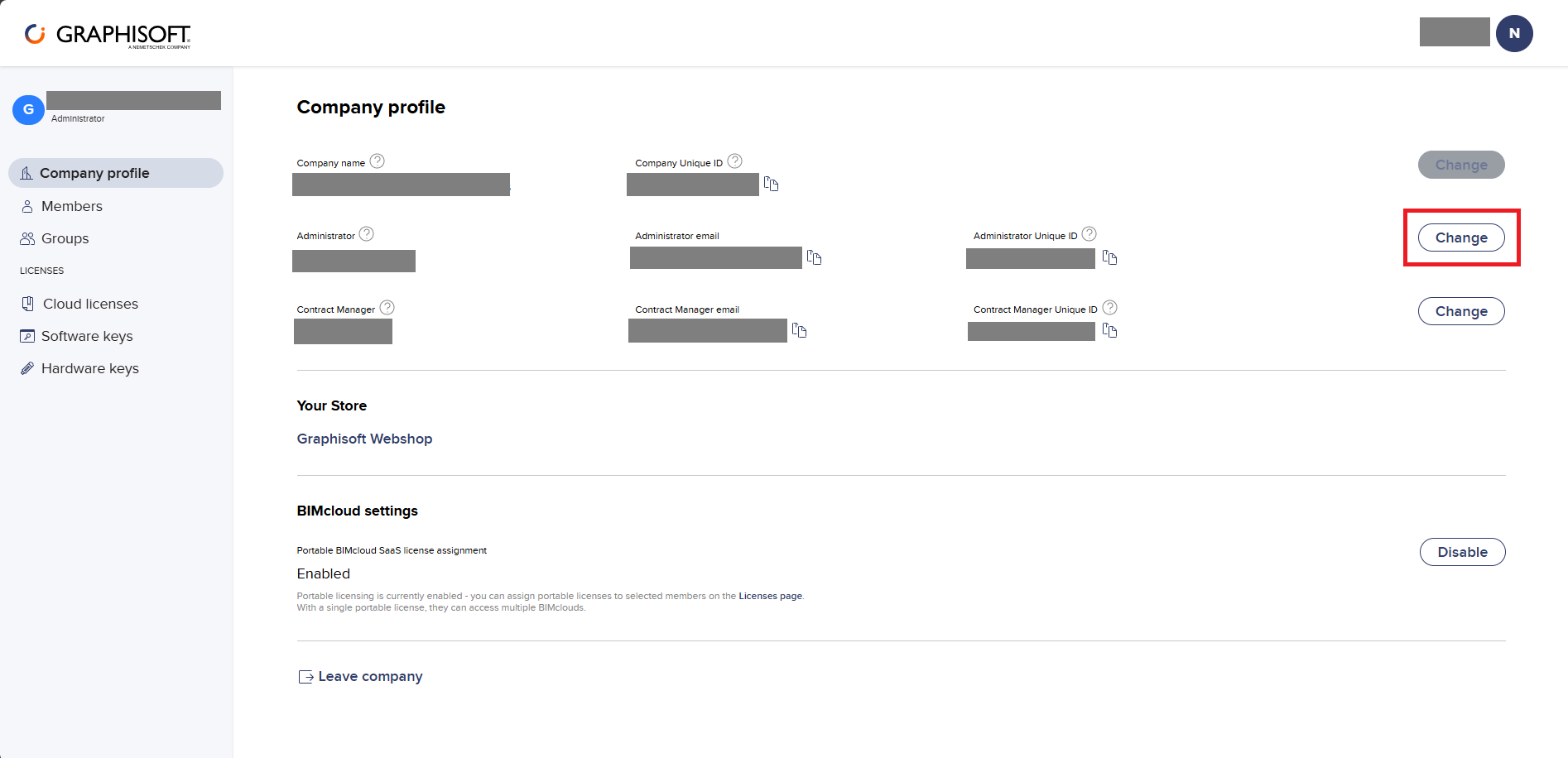 How to Change the Administrator of a Graphisoft ID Company – Support site