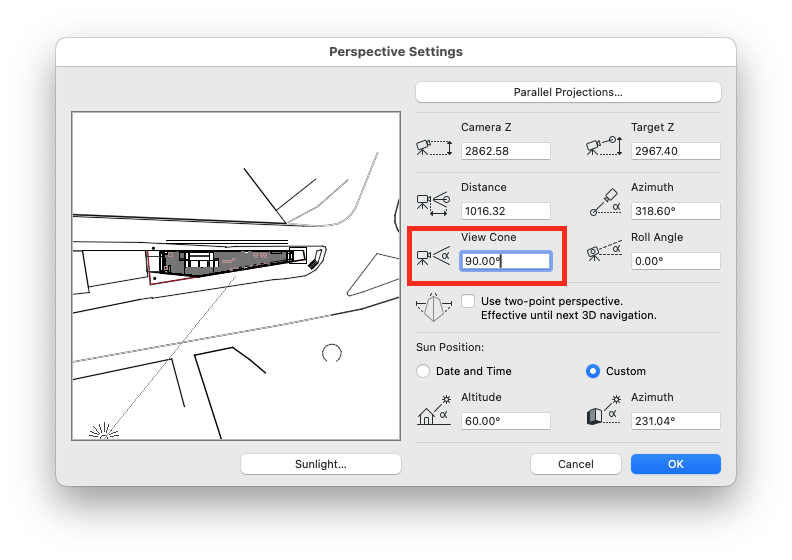 How to adjust 3D view angle when camera positioning is blocked ...