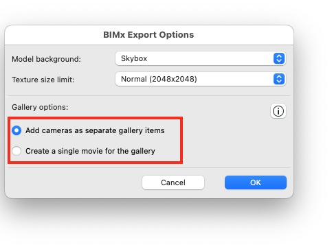 How to publish BIMx model with gallery of 3D views? – Support site