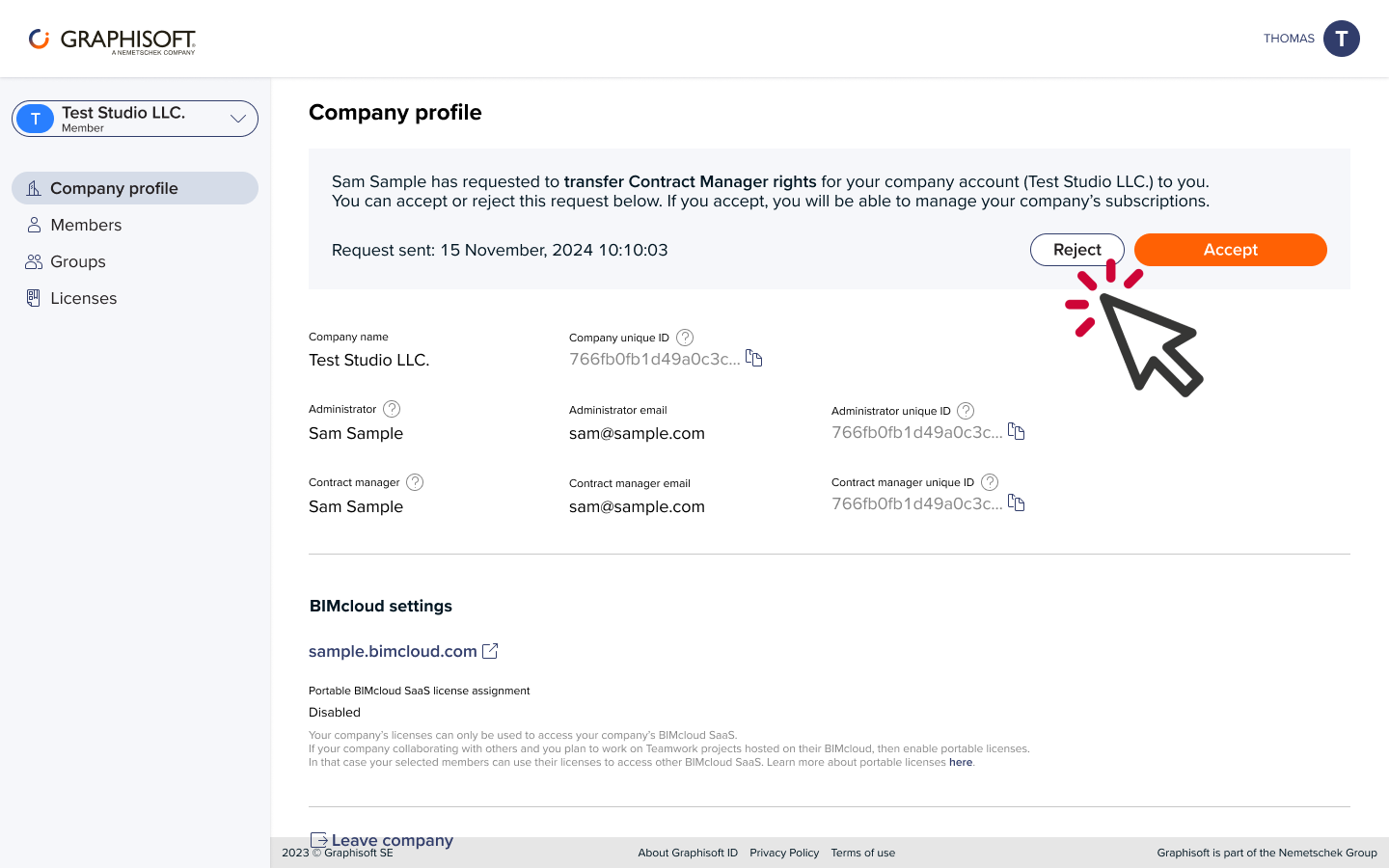 Mudança de Gerente de Contrato na nova Graphisoft Store – Site de Suporte