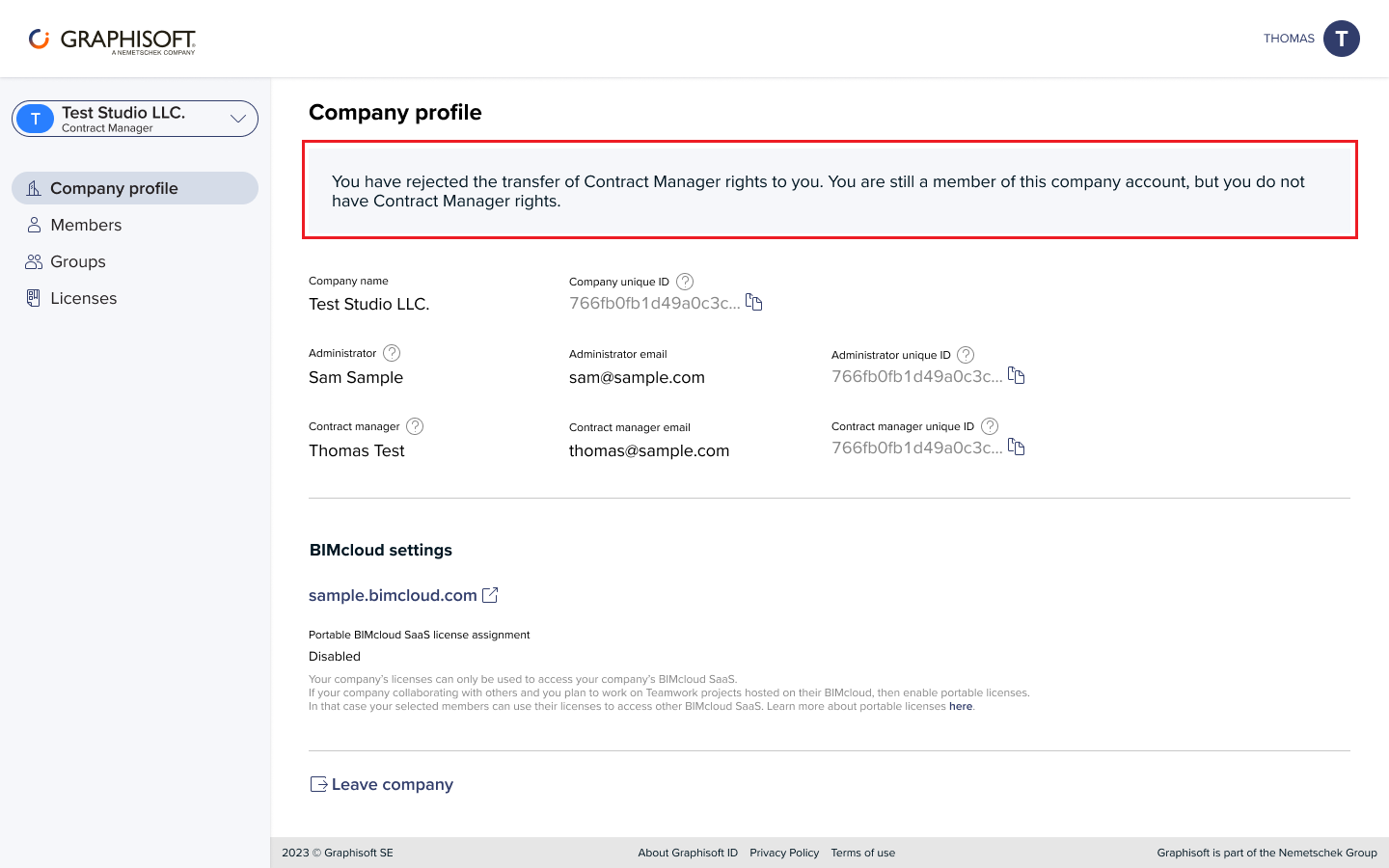 Mudança de Gerente de Contrato na nova Graphisoft Store – Site de Suporte