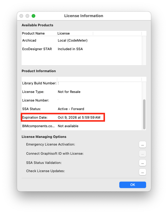 How can I find my Archicad license expiration date? – Support site